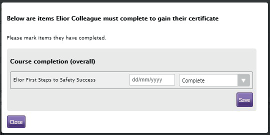 How do I deliver group training and mark courses as complete? – Elior