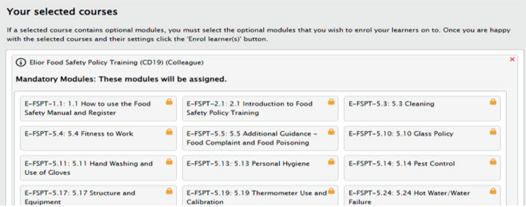 Assigning Policy Training – Elior