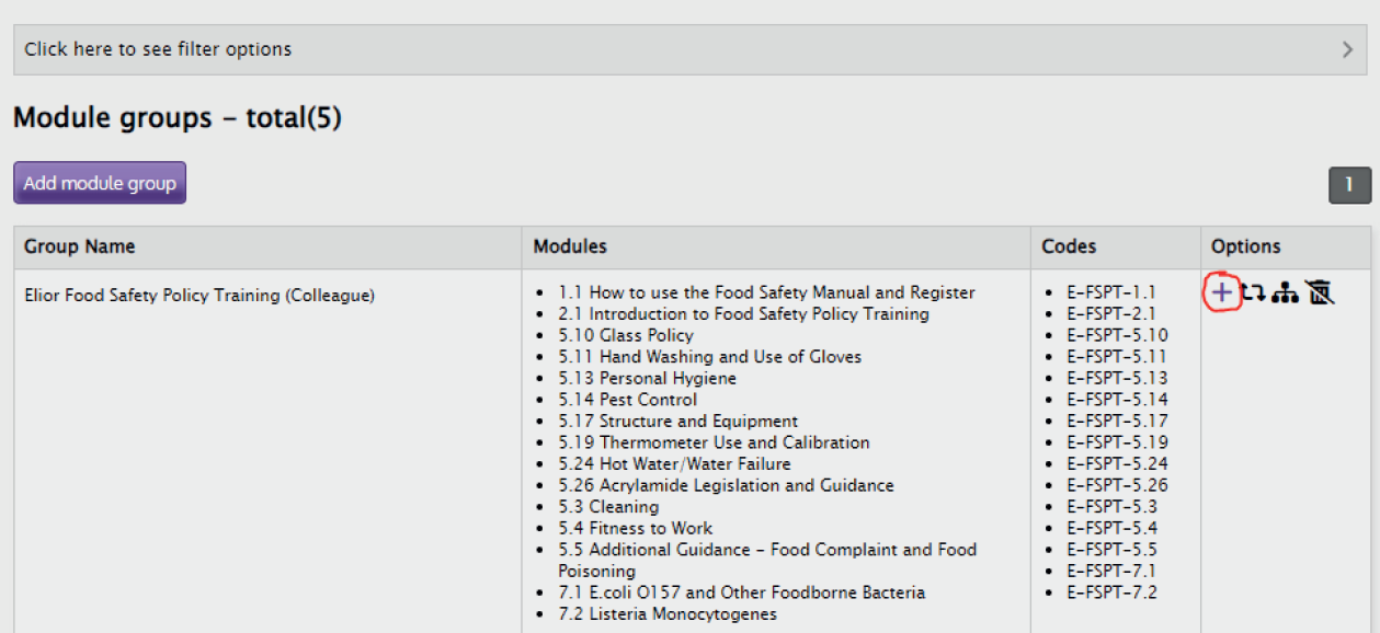 Policy Training Module Groups – Elior
