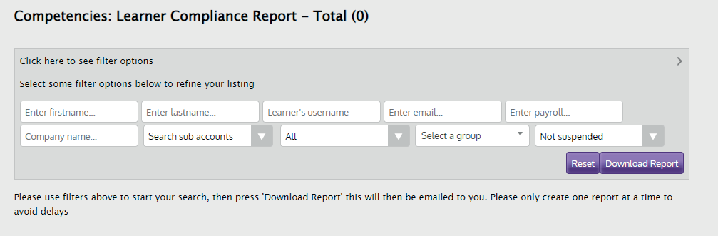 Running Learner Compliance Policy Training Reports – Elior